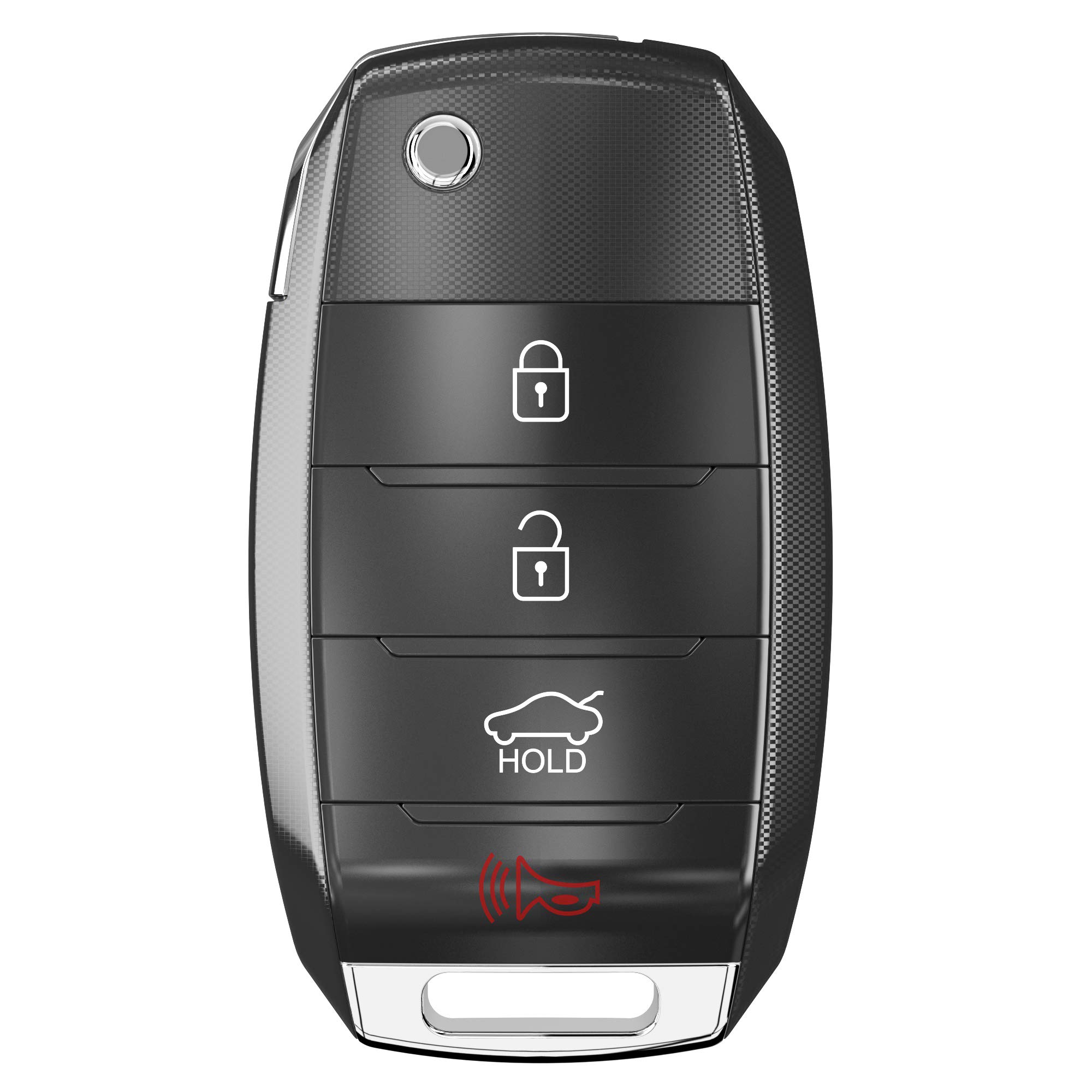 4 Button Smart Keyless Entry Remote Flip Key Fob Compatible with Kia Optima 2014-2015 (NYODD4TX1306-TFL) )