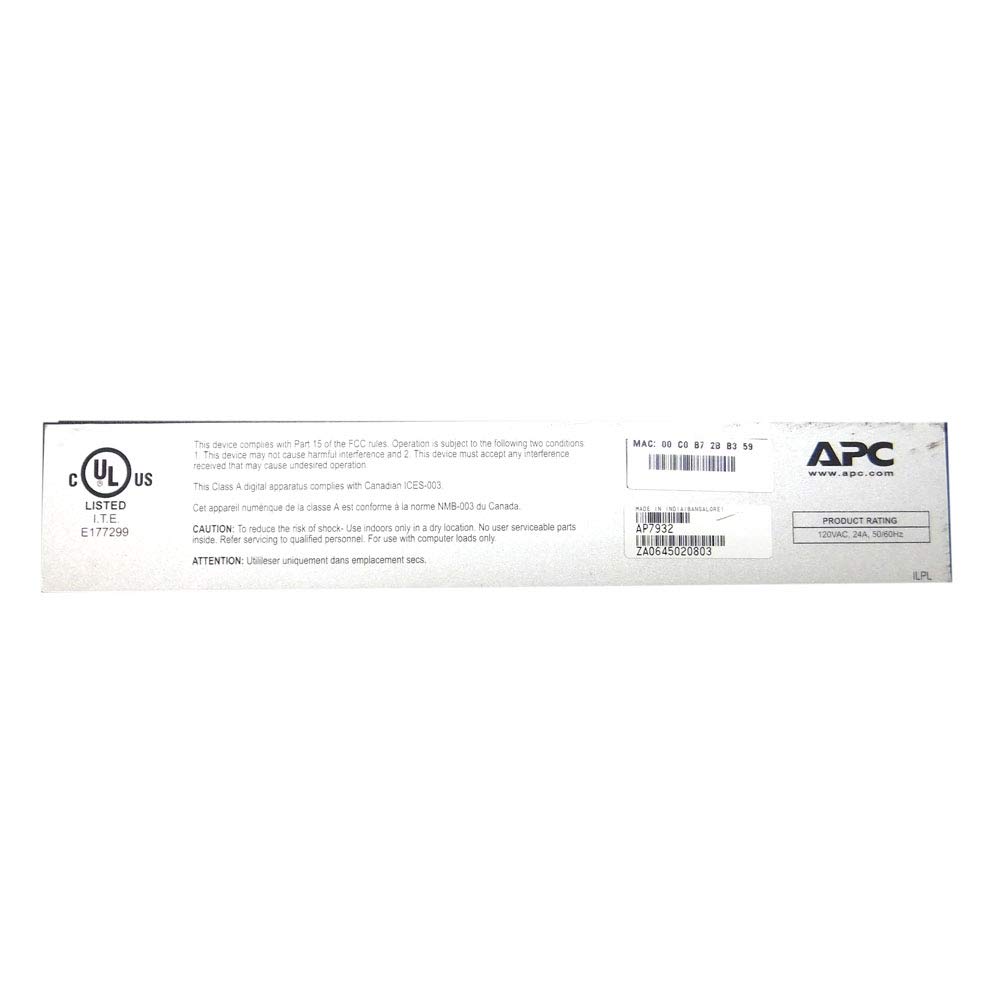 APC AP7932 Rack PDU/Switched/Zero U/30A/120V Surge Protector