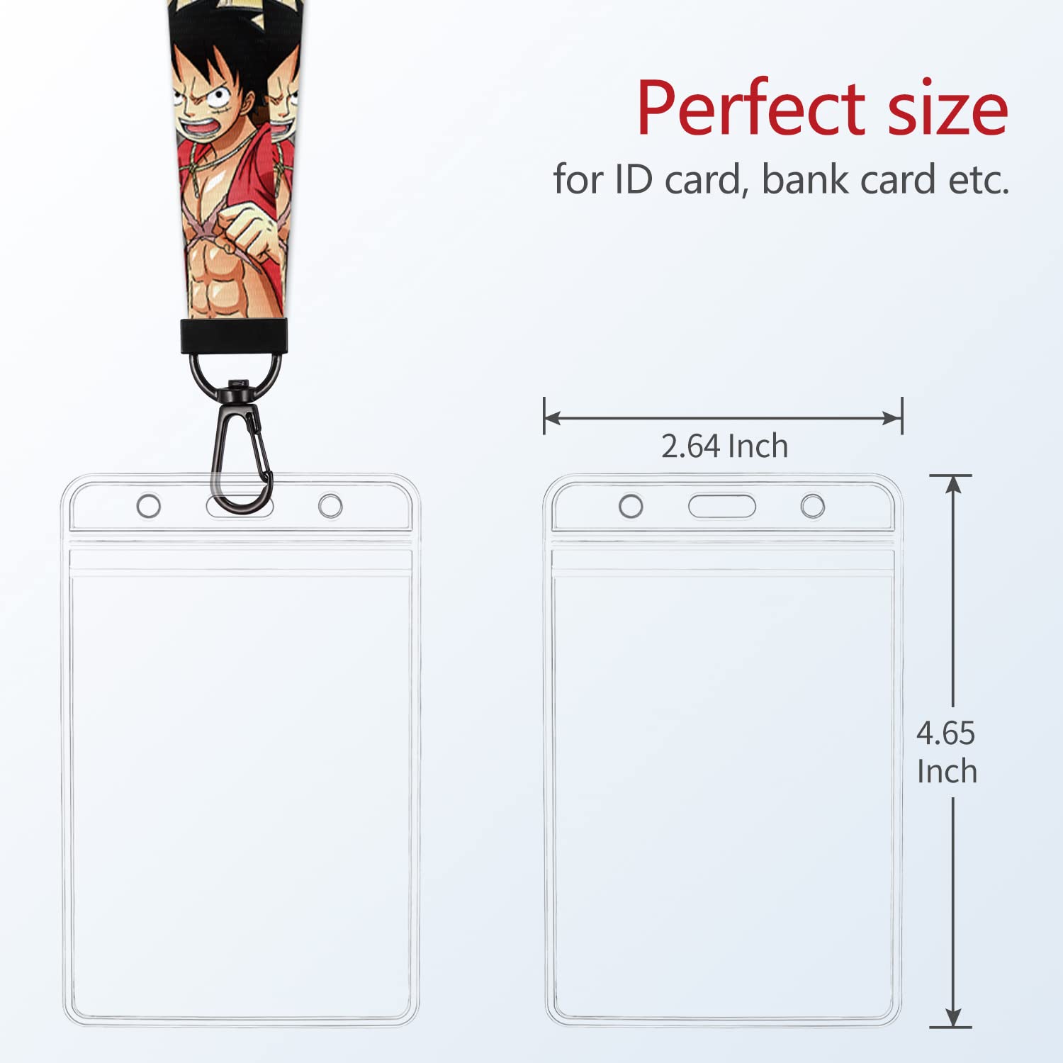 3 Pack Neck Lanyard with ID Badge Holder for Keys Key Chain Card Funny Cool Anime Lanyards for Women Men Guys Girl Boys Kids Gift GS414