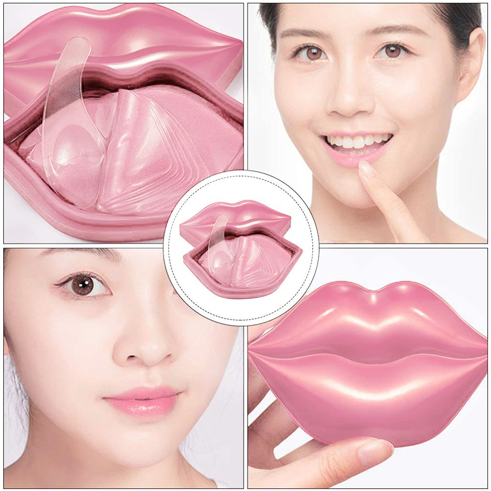 YiJiaBa 20PCS Sleeping Lip Mask with Cherry, Soothing for Dry Lips, Repair Chapped, Anti-Aging & Moisturizing Plaque