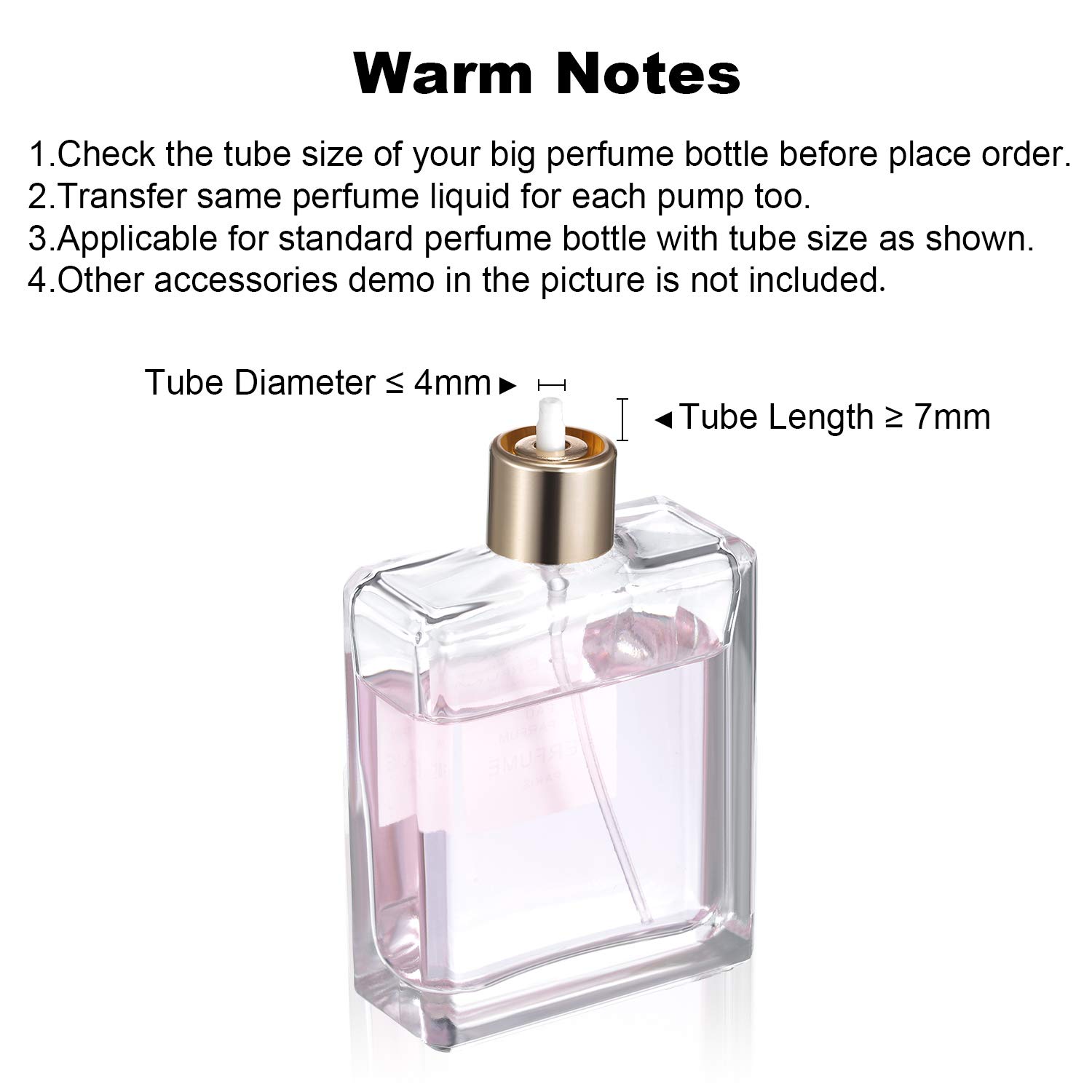Honoson Perfume Dispenser Pump Perfume Refill Pump Cosmetic Dispenser Pump Transfer Tool for Travel Refillable Perfume Spray Bottle (24 Packs)