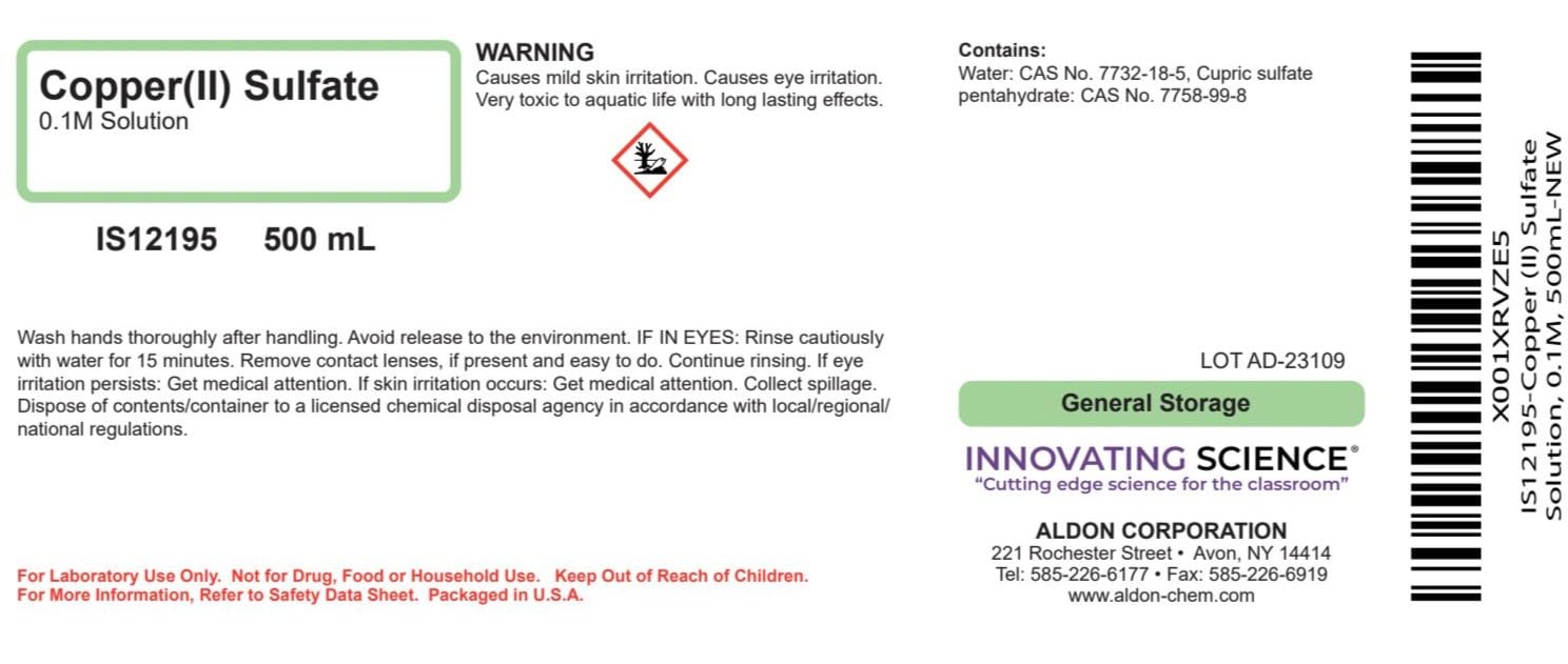 ALDON Innovating Science Copper (II) Sulfate Solution, 0.1M, 500mL - The Curated Chemical Collection