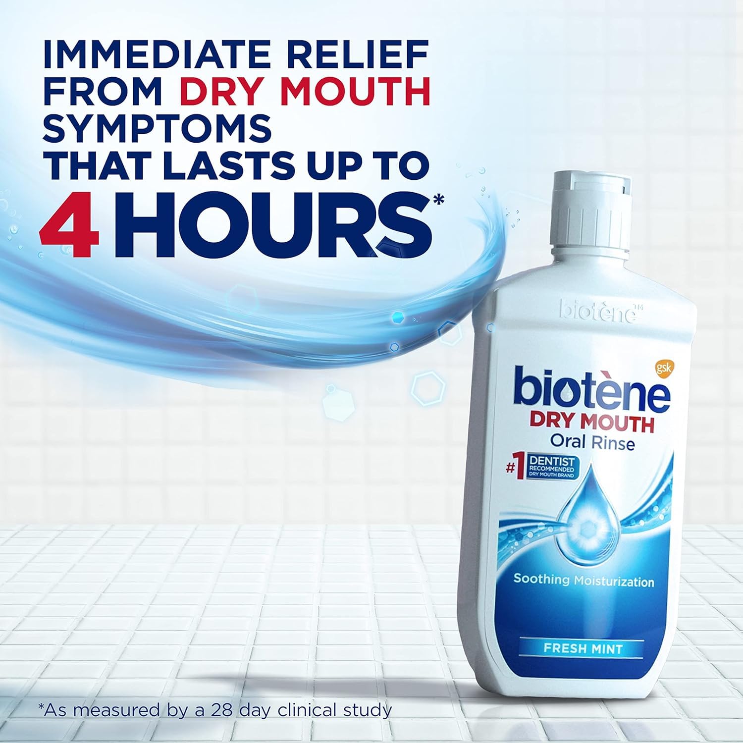 Biotene Dry Mouth Mouthwash 33.80 oz (Pack of 4)