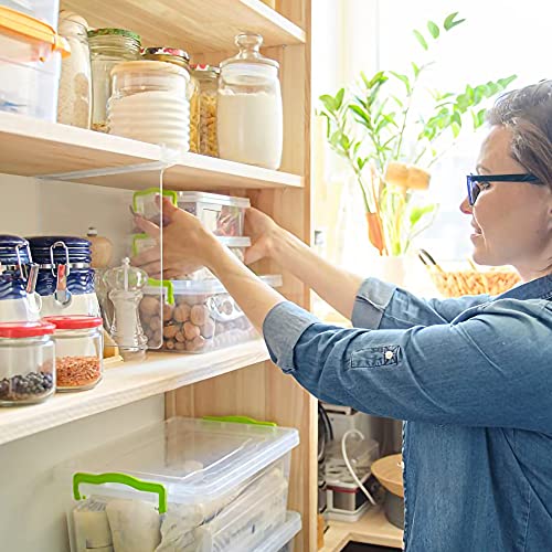 ArticYard Acrylic Shelf Dividers – 10 PCS Adjustable Clear Plastic Separators for Wooden Shelves, Shelf Dividers for Closet Organization, Perfect for Bedroom, Kitchen Cabinets, Bookshelf, Office