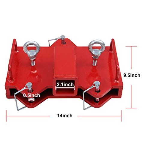 NIXFACE Forklift Trailer Hitch Attachment —2" Trailer Hitch Receiver for Dual Pallet Forks…