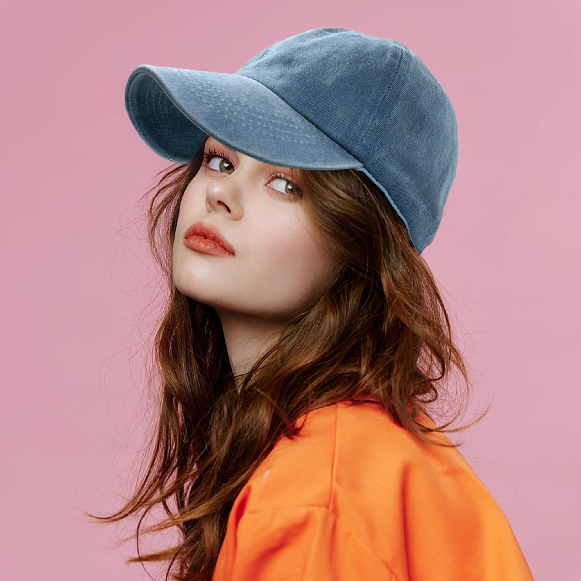 3pcs Plain Blank Structured Baseball Cap, Extended Brim Cotton Dad Hat Adjustable Size for Men Women All Seasons (Beige+Grey+Black)