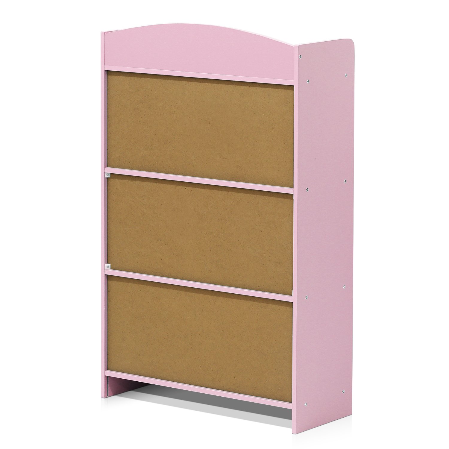 FURINNO 2 shelves Stylish Kidkanac Bookshelf With Storage Cabinet, Pink