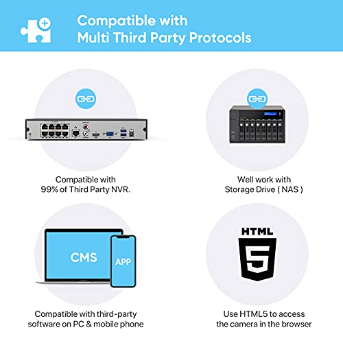 H.VIEW 5MP POE Security ip Camera cctv Surveillance network camera Outdoor indoor HD Mic video Audio sd card Weatherproof 2.8mm IR Night Vision rtsp rtmp nas (Hikvision Compatible)