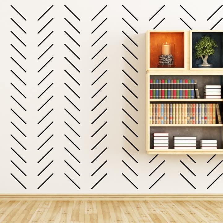 480 Pieces Line Wall Decals Boho Line Wall Stickers Abstract Wall Art Decor Black Line Wall Stickers Removable Peel and Stick Modern Stickers for Nursery Kids Room Farmhouse Decor