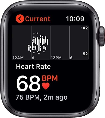 Apple Watch SE (GPS, 44mm) - Space Gray Aluminum Case with Midnight Sport Band (Renewed)