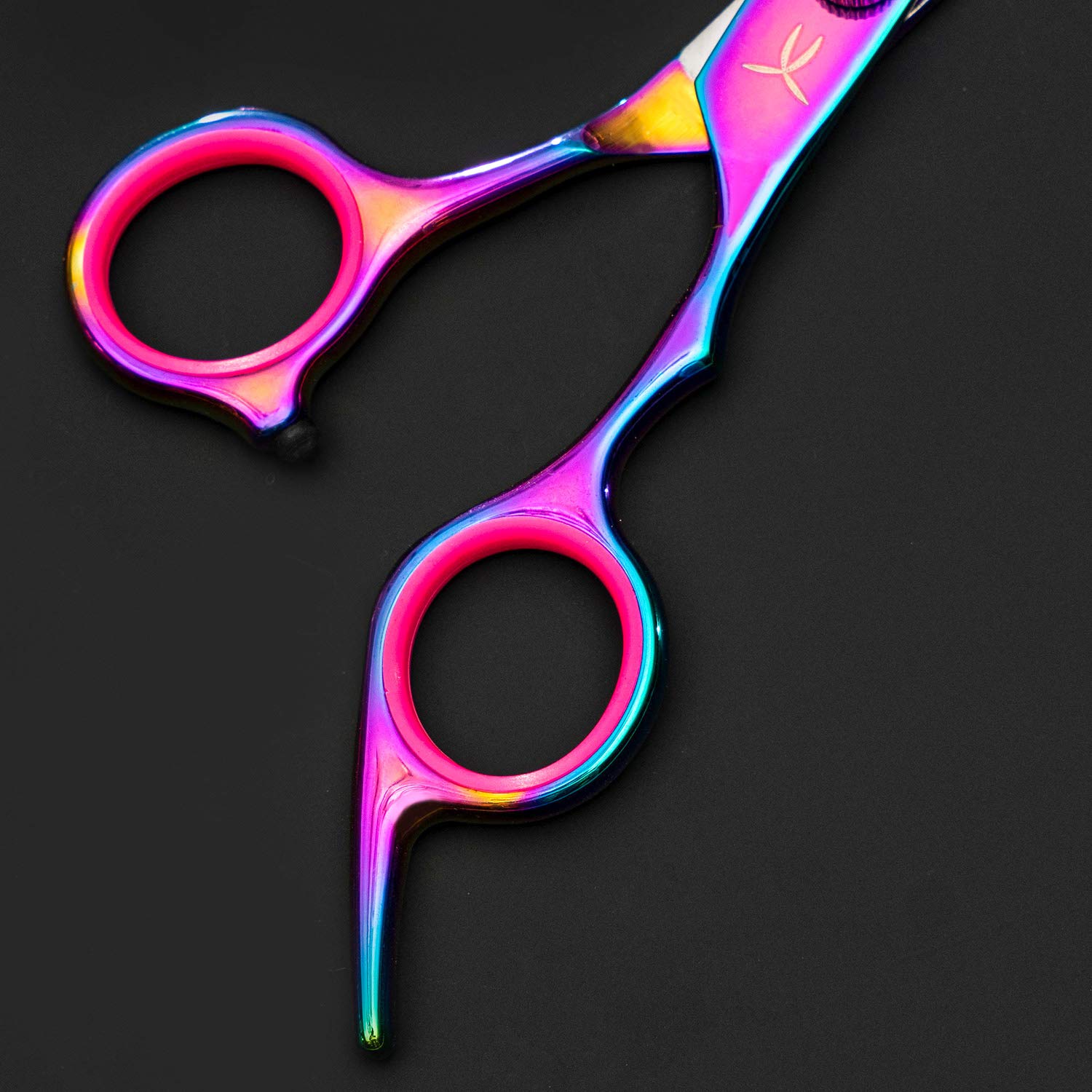 FARRAY 6.5" Professional Hair Cutting Scissors - Japanese Stainless Steel Barber Shears for Salon, Home, All Ages - Ergonomic Handle & Sharp Blades (Aurora color)