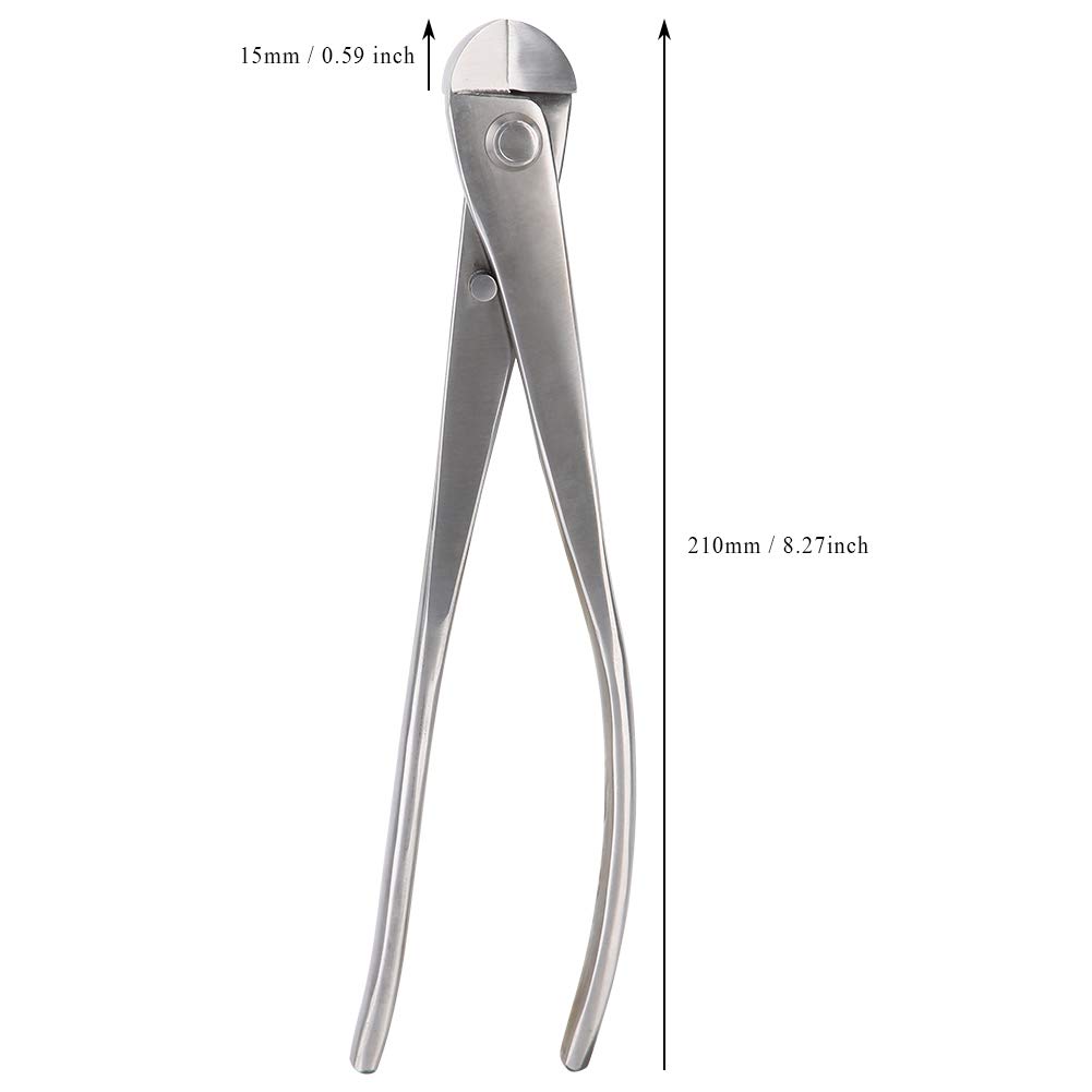 8inch Concave Cutter Bonsai Tool, Round Branch Cutter, 210mm Stainless Steel Bonsai Cutterround Edge Garden Pruning Shears Branches Cutter Scissors Beginner Bonsai Tools