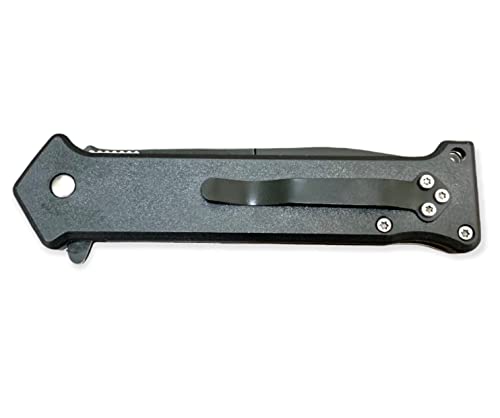 8inch JOKER KNIFE JO5 Spring Assisted Open Folding Pocket Knife. Pocket Clip Included, Blue