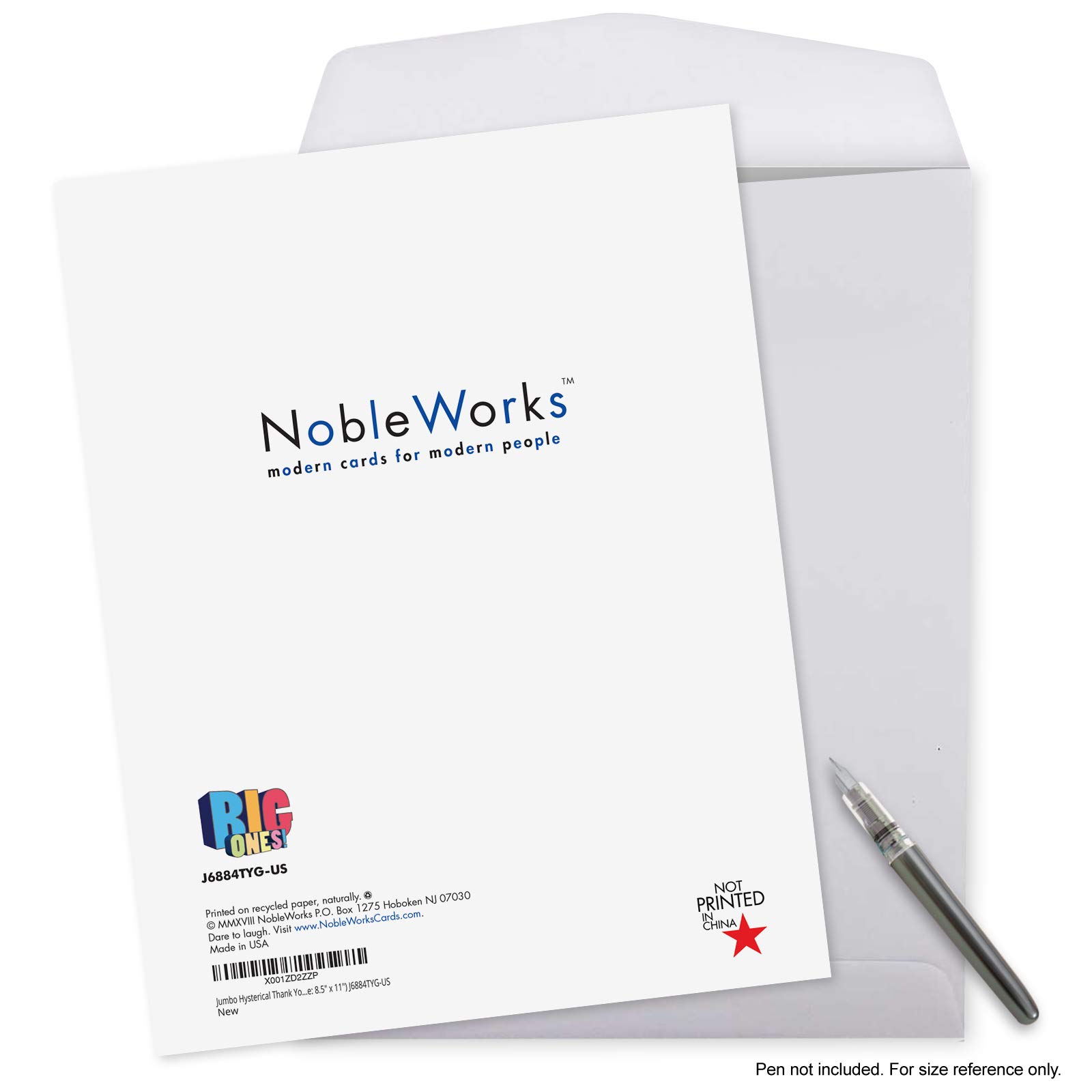 NobleWorks - Coach Thank You Greeting Card with Envelope Group, Coworker, Gang (Big 8.5 x 11 Inch) Big Thanks From The TeamJ6884TYG-US