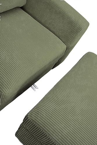 Legend Vansen 7PCS Corduroy Flexible Combination Sofa Sectional, Olive