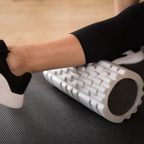 321 STRONG Foam Roller - Medium Density Deep Tissue Massager for Muscle Massage and Myofascial Trigger Point Release, with 4K eBook - Grey