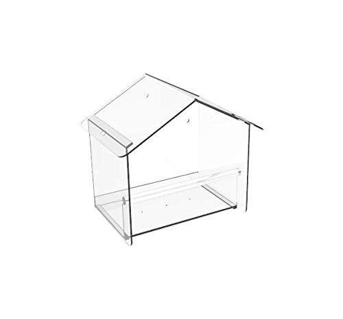 FixtureDisplays® Acrylic Window Bird Feeder with Suction Cups 16092