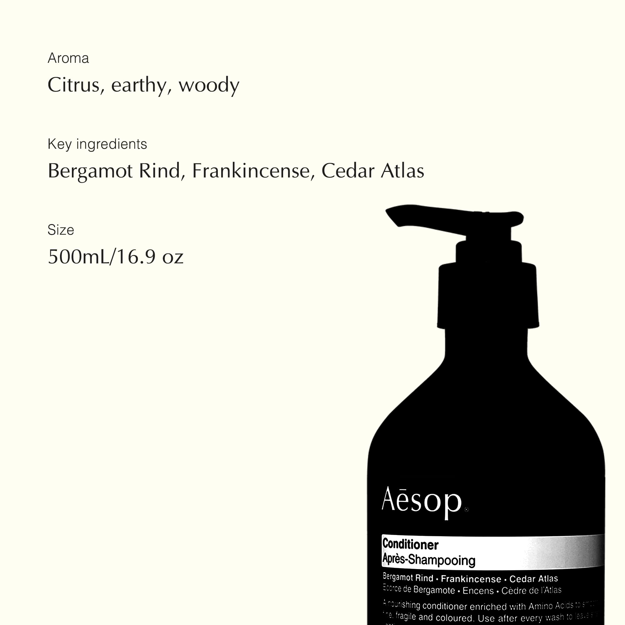 Aesop Shampoo, Conditioner, Geranium Leaf Body Cleanse, Reverence Aromatique Hand Wash | 500mL/16.9 fl oz | Paraben, Cruelty-free & Vegan