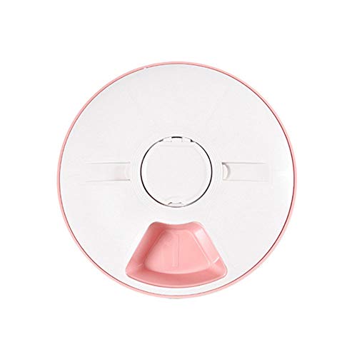 ZZK Pet Bowl pet Supplies six Grid Dog/cat pet Feeder timed Reminder Voice Dry and Wet Food LCD programmable Automatic Dispenser,A