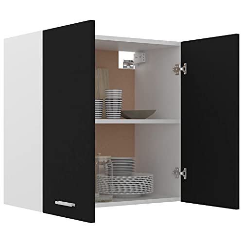 Aisifx Hanging Cabinet Black 23.6"x12.2"x23.6" Engineered Wood