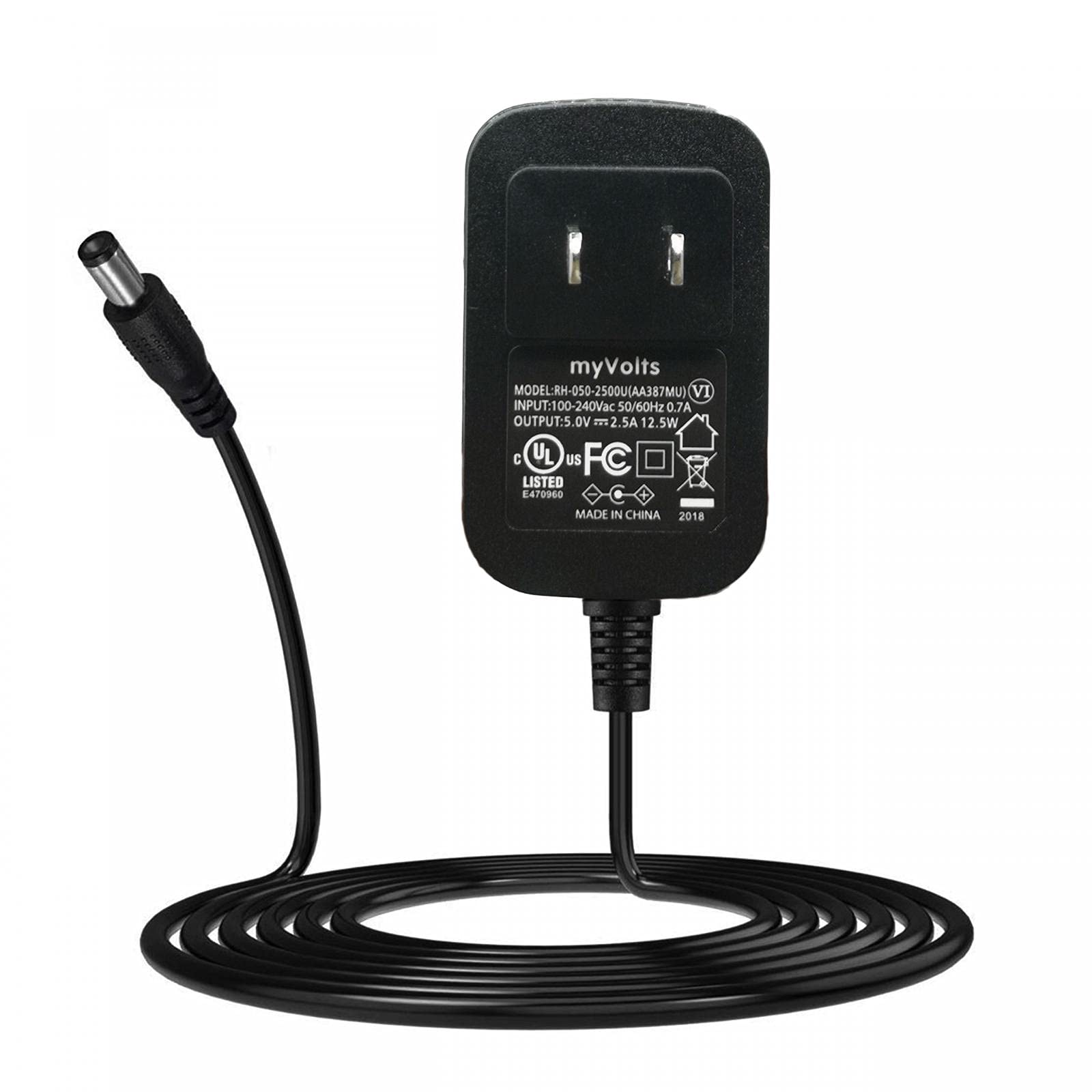 MyVolts 5V Power Supply Adaptor Compatible with/Replacement for LaCie Rugged RAID 4TB Thunderbolt USB 3.0 External Hard Drive - US Plug