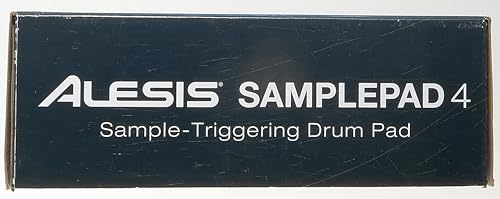 Alesis Sample Pad 4 | Compact Percussion and Sample Triggering Instrument with 4 Velocity Sensitive Pads, 25 Drum Sounds and SD/SDHC Card Slot,Black