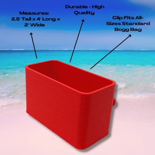 FRESHe BAGLETS – Key Holder – Organizer Compatible with Tote Bags – Tote Bag Charm Accessory – Compatible with Bogg Bags, Simply Southern & Others – Made in USA - Red