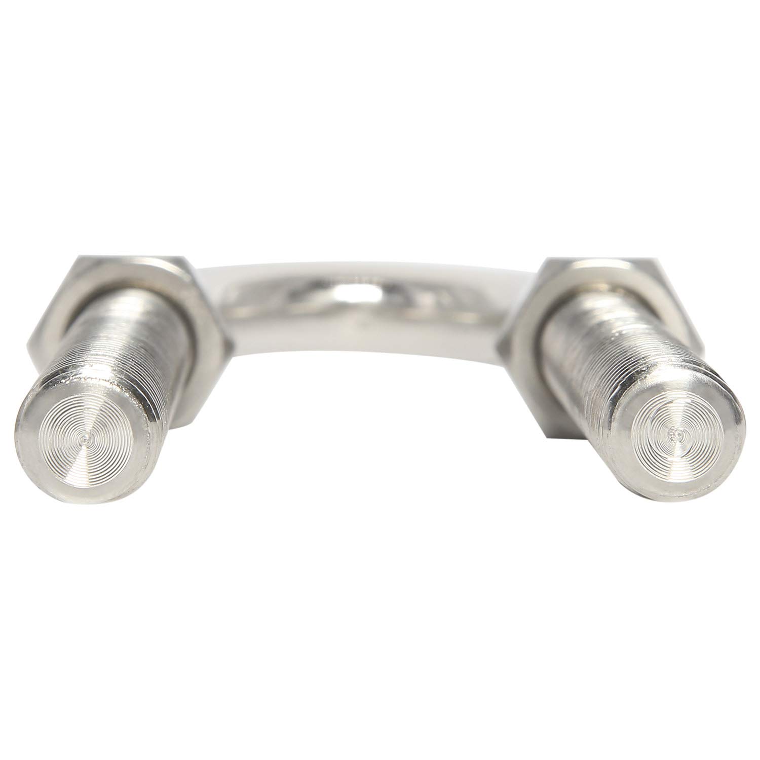 NovelBee 2-Pack of Stainless Steel Bow Stern Eye Tie Down U Bolt with Nuts and Washers,Stock Dia.1/2" (Length:5-1/4")