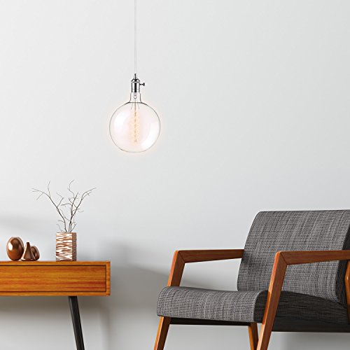 Globe Electric Oversized Round Vintage 100W Clear Glass Dimmable Incandescent Light Bulb, E26 Base, 400 Lumens, 80128