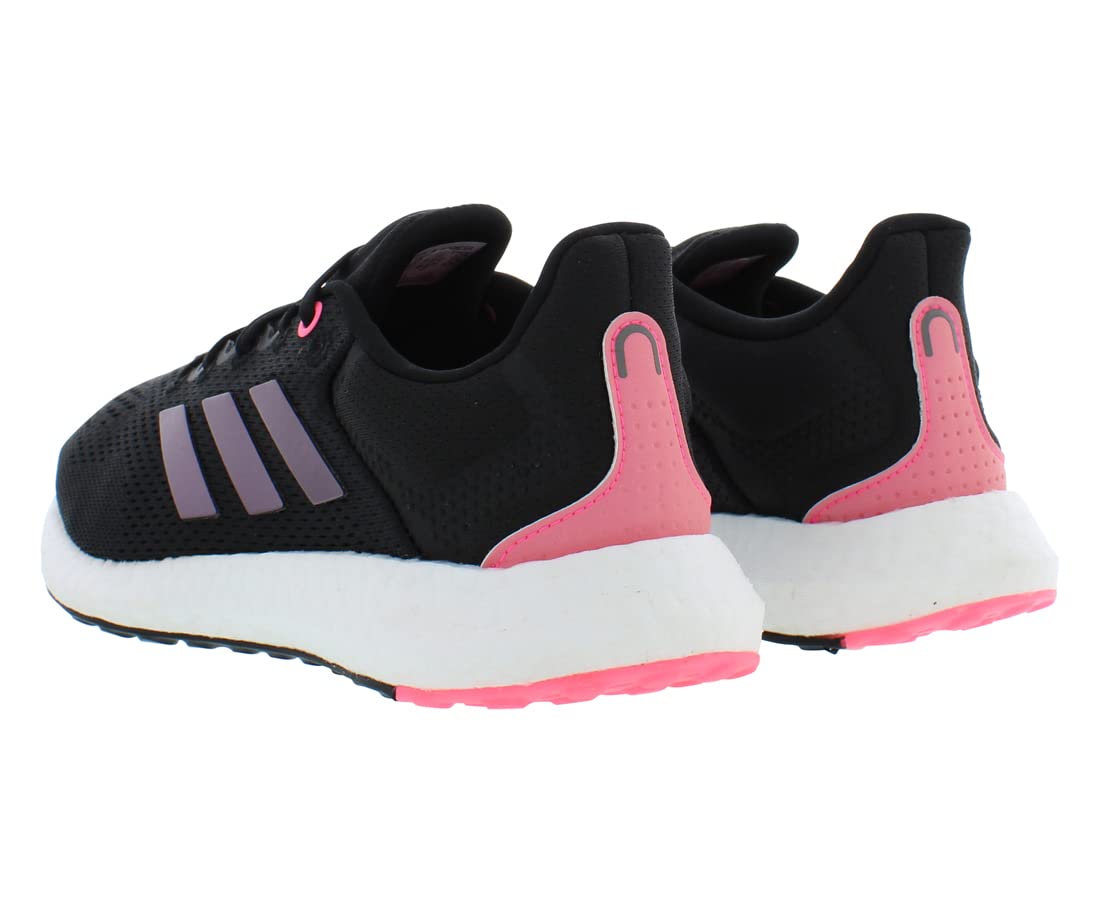 adidas Pureboost 21 Womens Shoes Size 7.5, Color: Black/White/Pink