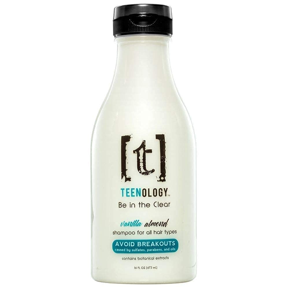 TEENOLOGY Shampoo and Conditioner Bundle (Save 5%) - Helps with Acne and Breakouts - Sulfate and Paraben Free, Noncomedogenic, Natural Botanical Extracts, Vanilla Almond - 16 oz.