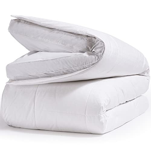 Allied Home Feather Bed Mattress Topper - 300 TC Cotton Shell White Down Hotel Mattress Topper, Quilted Soft Down Mattress Topper, Multi-Layered Soft Mattress Topper - Twin XL, 80â x 39â