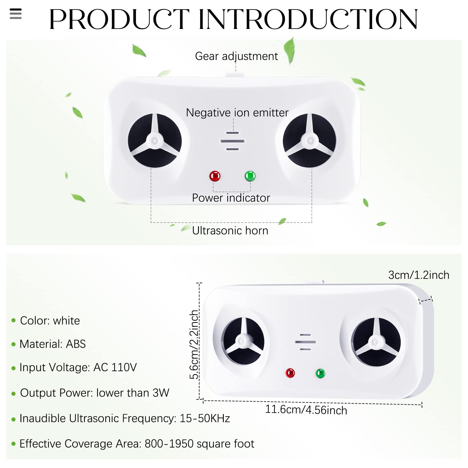 6 Pack Ultrasonic Pest Repeller Indoor Pest Control Ultrasonic Plug in Mouse Repellent, Ant Rodent Repeller, Electronic Mice Repellent for Home, Office, Warehouse, Hotel, Kitchen, Patio