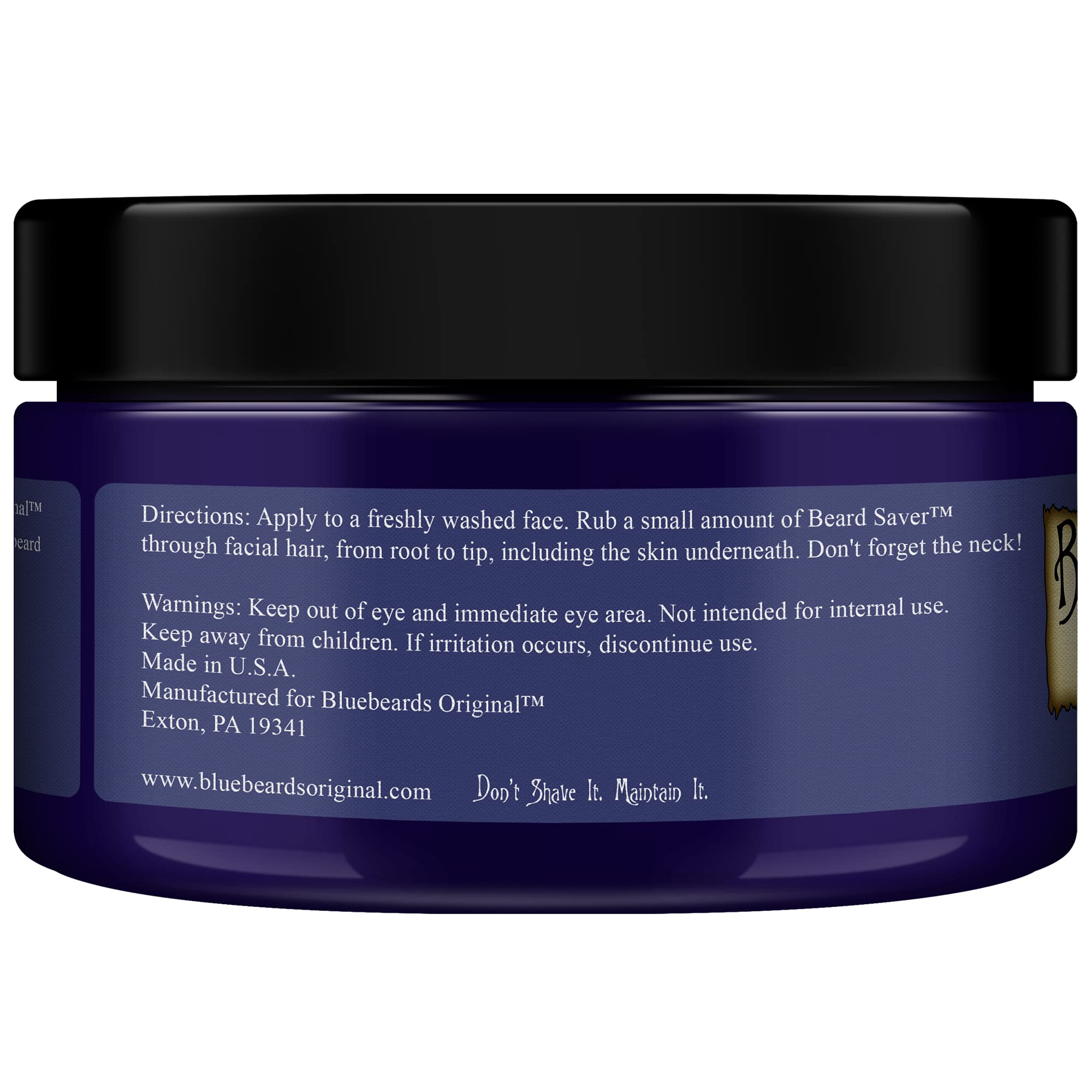 Bluebeards Original Beard Saver, 4 oz. - Leave In Beard Conditioner for Men, Infused with Aloe & Lime - Beard Softener that Deeply Conditions and Moisturizes Your Beard and Skin - Made in USA