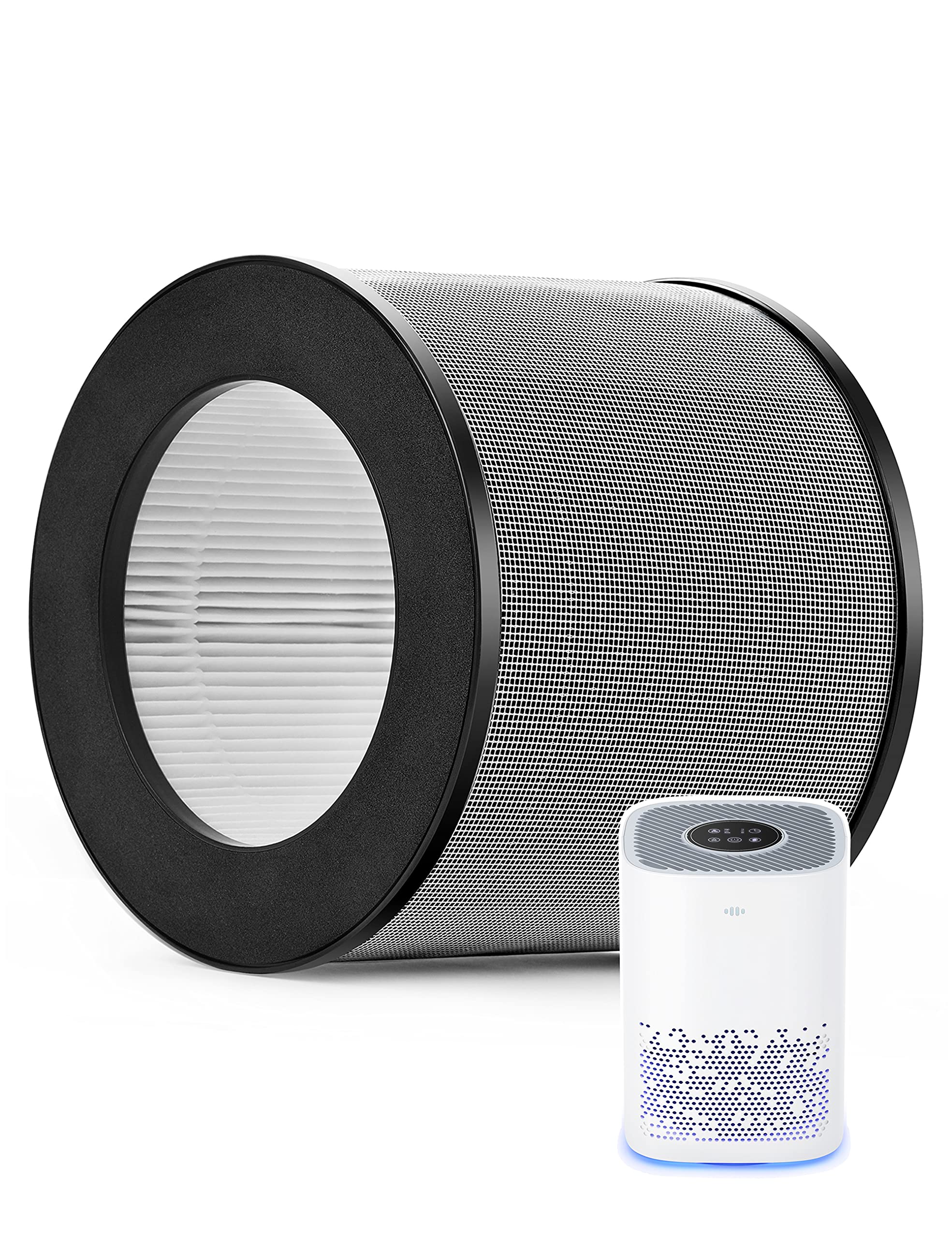 AP006 HEPA Replacement Filters Compatible with White Black AP006 Air Purifiers, 3-in-1 H13 True HEPA with Activated Carbon Pre-Filter