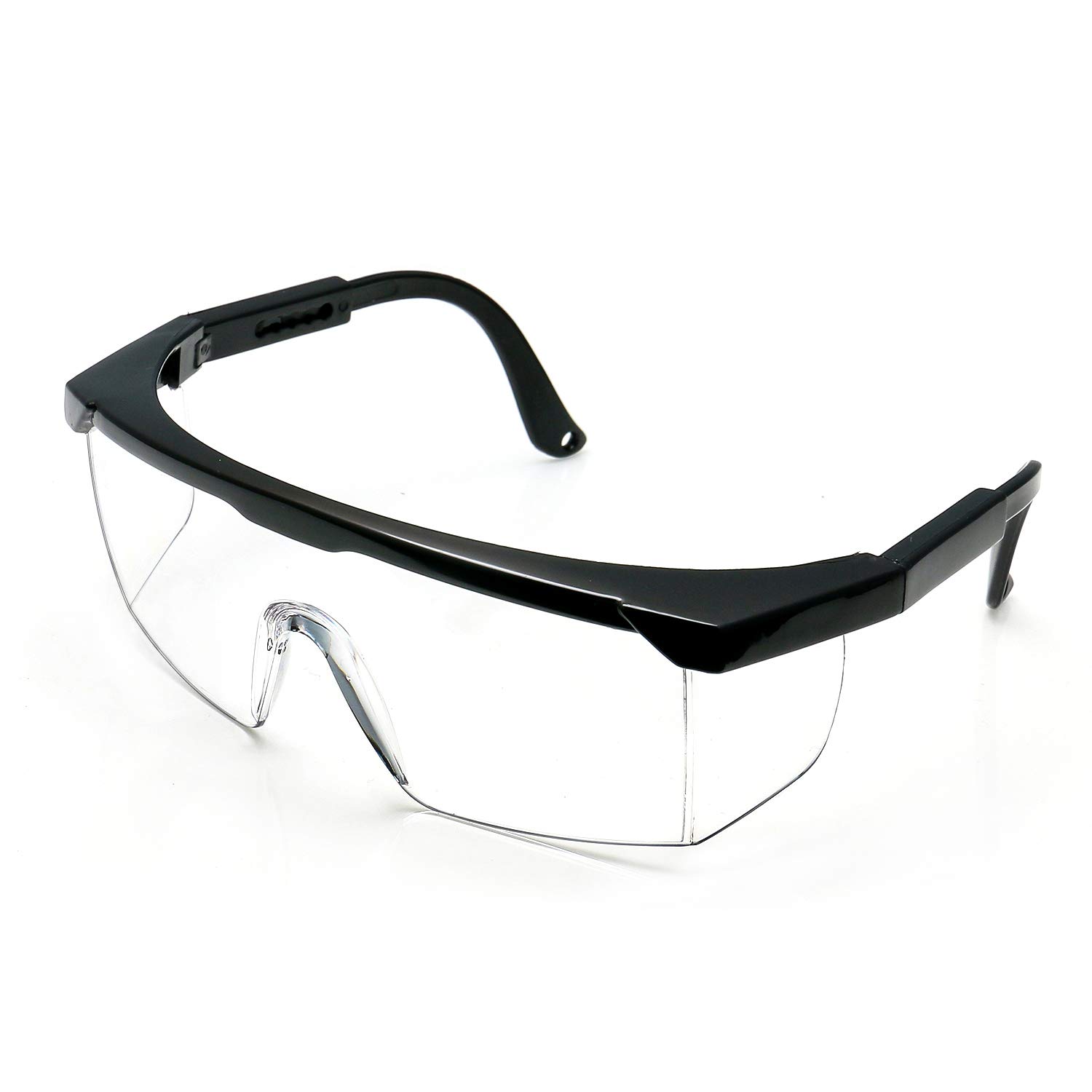WOOLIKE 2-Pack Safety Glasses with Anti-fog lens Protective Eyewear Adjustable Frame Safety Glasses