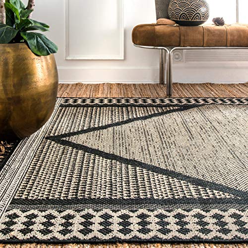 nuLOOM Nicole Modern Diamond Indoor/Outdoor Area Rug, 5' 3" x 7' 7", Grey