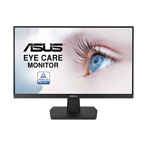 ASUS VA24EHE 23.8” Monitor 75Hz Full HD (1920x1080) IPS Eye Care HDMI D-Sub DVI-D,Black