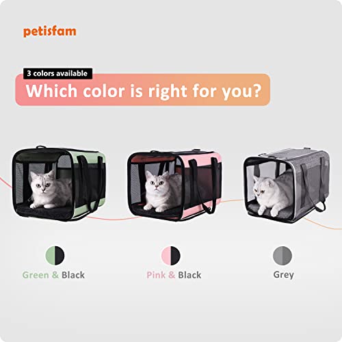 Top Load Soft Pet Carrier for Large and Medium Cats, 2 Kitties. Sturdy, Well-Ventilated, Cozy, Collapsible, Easy to get cat in