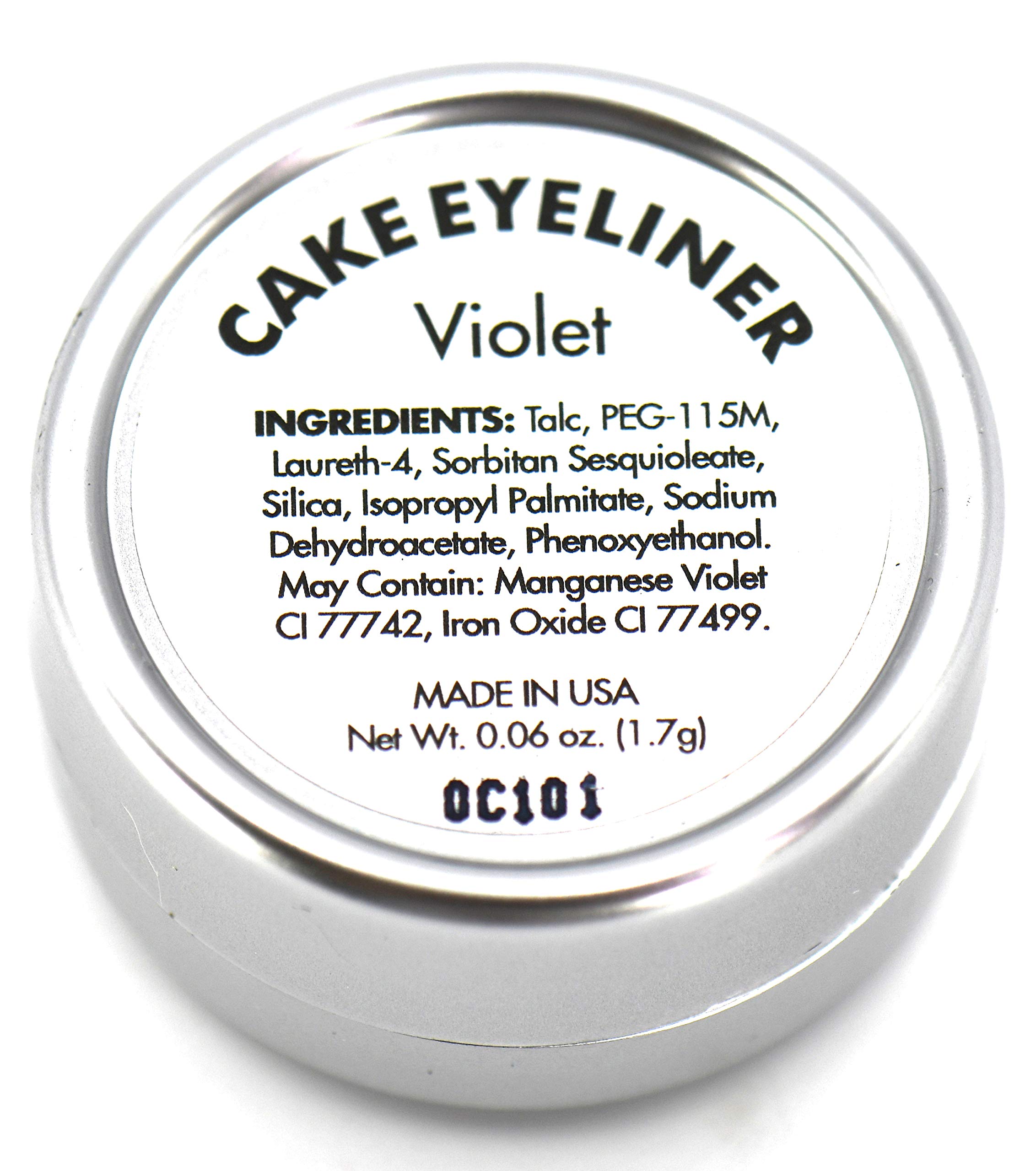 Pure Ziva Matte Violet Eggplant Satin Lavender Deep Purple Cake Eyeliner & Pressed Eyeshadow, Water Activated Powder; Gluten & Cruelty Free