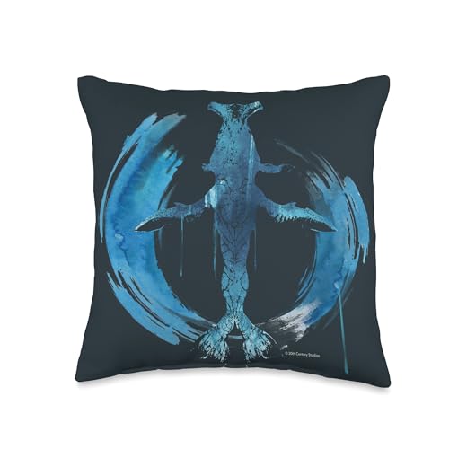 Avatar Way of Water Tulkun Tribal Art Circle Throw Pillow, 16x16, Multicolor