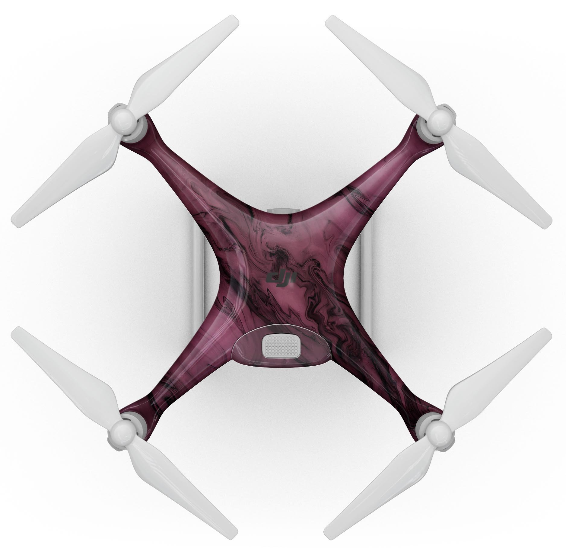 Design Skinz Design Skinz Black & Pink Marble Swirl V1 Full-Body Wrap Decal Skin-Kit Compatible with The Drone DJI Phantom 3/Phantom 3 Pro