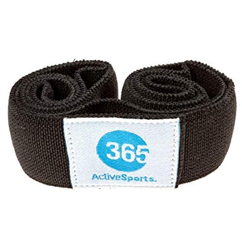 365 Active Stretching Strap with Loops for Flexibility - for Yoga, Dance, Exercise, Ballet or Physical Therapy - Best for Travel, Small, Lightweight