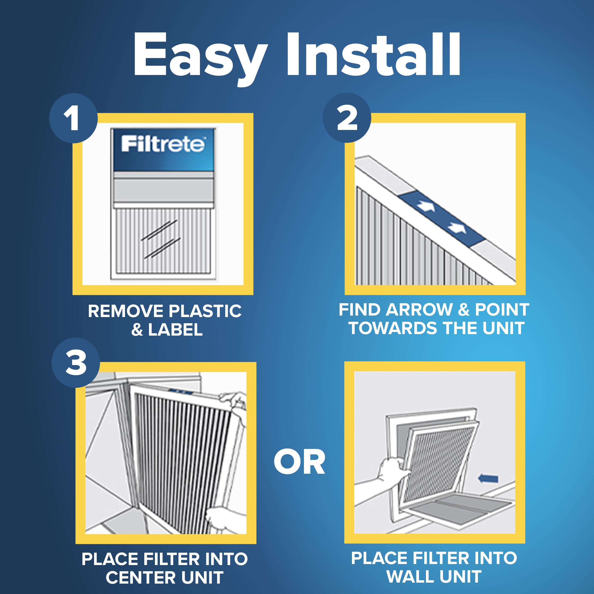 Filtrete 14x20x1 AC Furnace Air Filter, MERV 5, MPR 300, Capture Unwanted Particles, 3-Month Pleated 1-Inch Electrostatic Air Cleaning Filter, 6-Pack (Actual Size13.81x19.81x0.81 in)