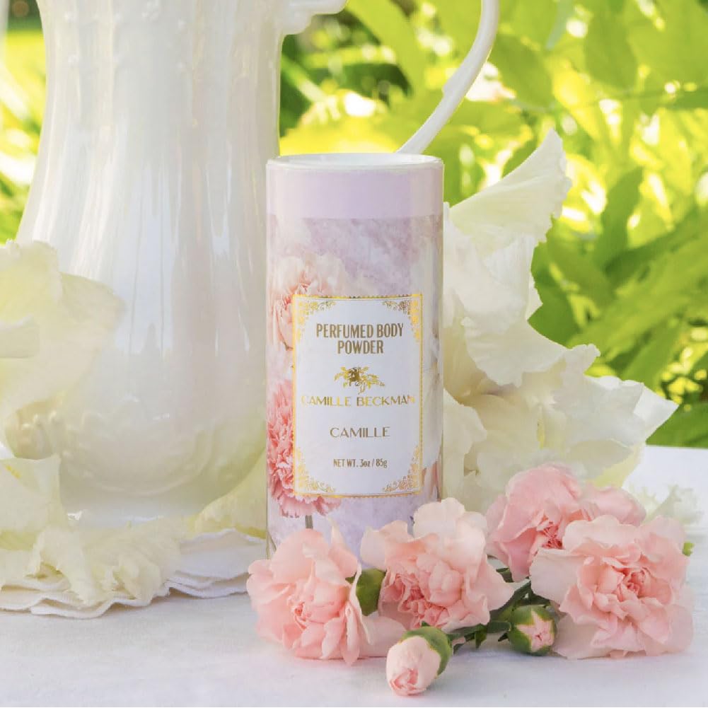 Camille Scented Talc-Free Body Powder, Perfumed Dusting Powder, Camille Beckman, 3 Ounce