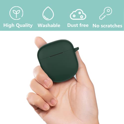 Ankersaila Case Compatible with Bose QuietComfort Earbuds II 2022,Soft Silicone Shockproof Anti-Scratch Protective Cover (Dark Green)