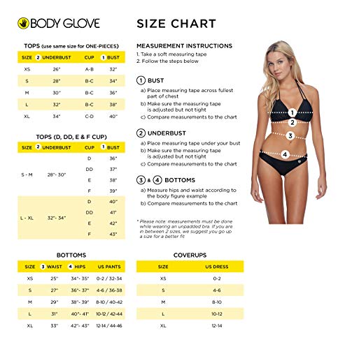Body Glove Women's Standard DITA Solid Bikini Top Swimsuit, Smoothie True Red, D