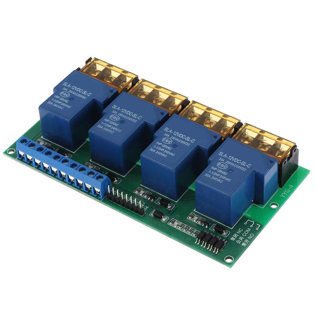 30A 4 Channel Relay Module Expansion Board for Raspberry Pi DSP AVR PIC ARM (12VDC)