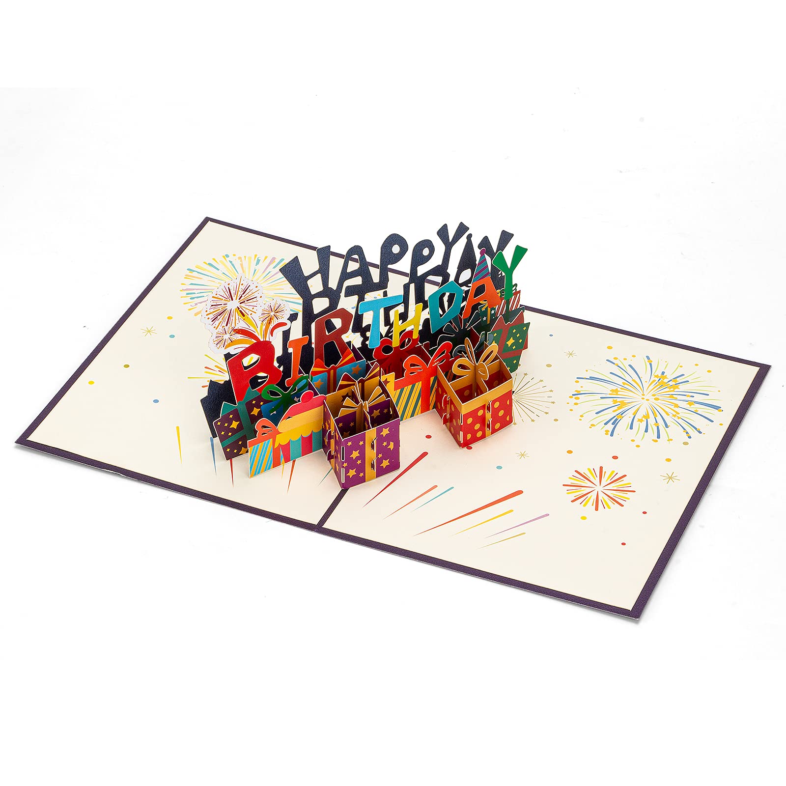 Bajayvovo Handmade Happy Birthday Pop Up Card,Birthday Cards with Envelopes, Blank Inside Birthday Cards,Birthday Card,Birthday Greeting Cards,3D Birthday Card,Pop Up Birthday Cards for Women Men