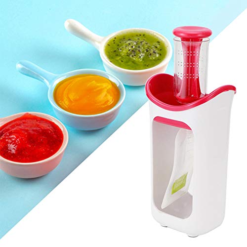 Squeeze Station, Pouch Filling Station for Homemade Babies and Toddlers Semi-Solid Food Portable Puree Squeezer Tool Consisting Subpackage Bag